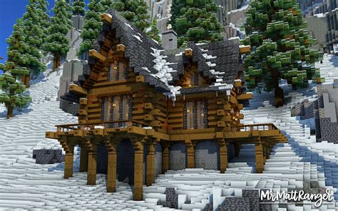 Minecraft House Cabin Snow Snow Village Cabin For Building Kit Im