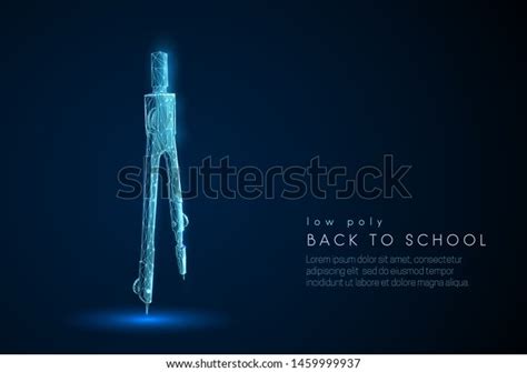 Abstract Open Compasses Tool Low Poly Stock Vector Royalty Free