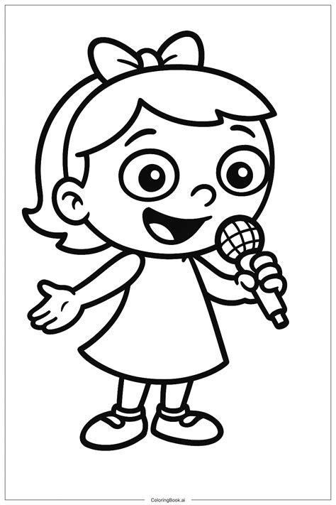 Kleine Einsteins Annie Mit Einem Mikrofon Ausmalbild Kostenloses Pdf