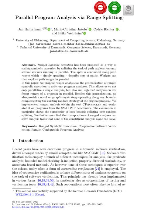 pdf parallel program analysis via range splitting