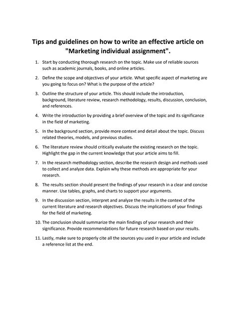 Solution Tips And Guidelines On How To Write An Effective Article On