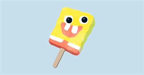 Sponge Popsicle Design Sticker Spongebob T Shirt Teepublic
