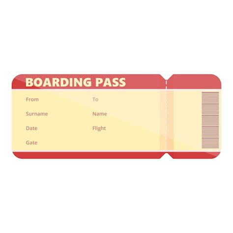 Fly Boarding Pass Icon Cartoon Of Fly Boarding Pass Vector Icon For Web
