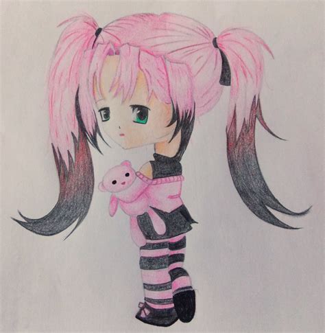 Cute Chibi Anime Girl Drawing