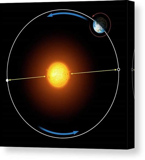 Diagram Of Earths Orbit Around The Sun Canvas Print Canvas Art By