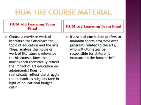 Ppt Hum 102 Uop Course Tutorial Hum102dotcom Powerpoint