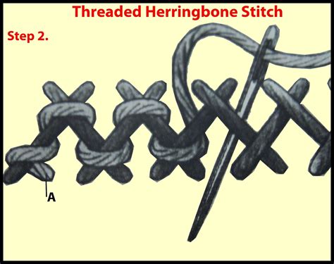 Craft Ideas Threaded Herringbone Stitch