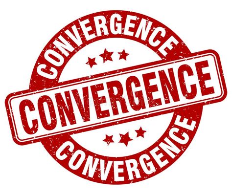 Convergence Stamp Convergence Label Round Grunge Sign Stock Vector