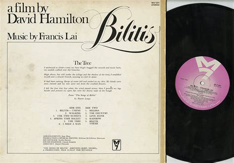 Bilitis Francis Lai Lp Australia 1977