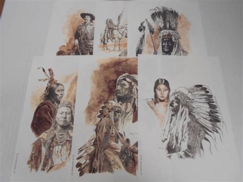 Legacy Map Met 7 Prenten Uit Het Album Legacy Deel 1 Indianen 1