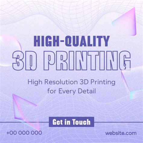 Futuristic 3d Printing Instagram Post Brandcrowd Instagram Post Maker