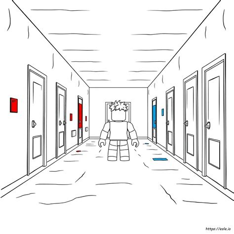 Roblox Doors Etajul 2 Desene De Colorat