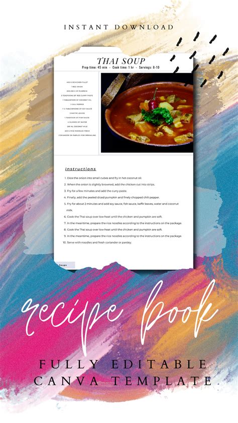 Make Your Own Recipe Book Template Recipe Binder Canva Diy Cookbook
