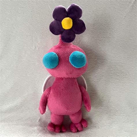 Pink Winged Pikmin Plush Handmade Fan Art Toy Soft Pink Pikmin Doll