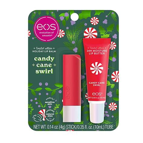 Eos Limited Edition Holiday Lip Balm Candy Cane Swirl 24 Hour Moisture