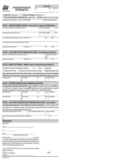 2012 Form Ca Dmv Reg 227 Fill Online Printable Fillable Blank Pdffiller