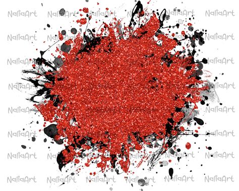 Background Paint Splatter Glitter Red Black Splash Frame Splatter