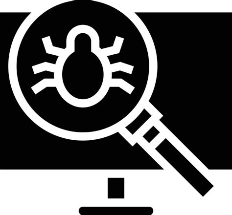 Bug Scan Problem Software Development Solid Icon 14237155 Vector Art