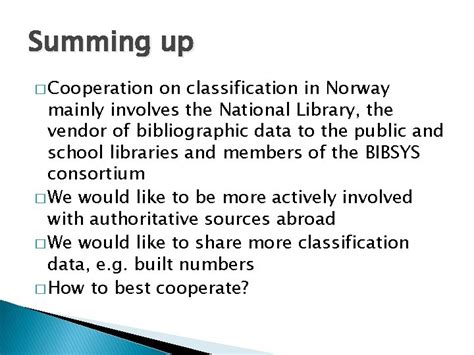 Sharing Classification Data In Norway Cooperation And Reuse