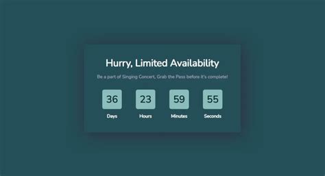 Sales End Countdown Tailwind Css Component Tailwindtap