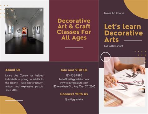 Free To Edit And Print Art Brochure Templates Canva
