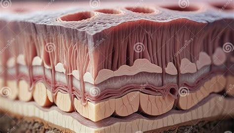 Close Up Of The Structure And Composition Of The Different Layers Of