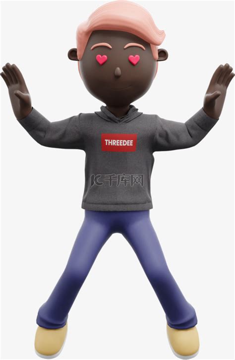 3d漂亮女人守门姿势动作素材图片免费下载 千库网