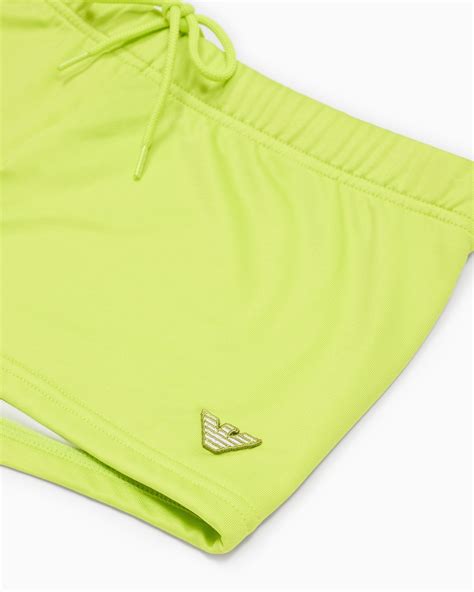 Essential Asv Recycled Microfibre Square Leg Swimsuit Emporio Armani