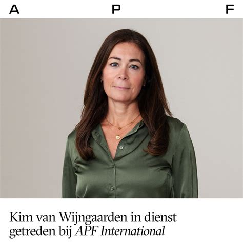 Kim Van Wijngaarden In Dienst Getreden Bij Apf International Per 1