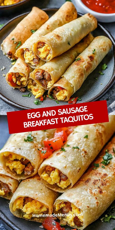 Breakfast Taquitos Homemade Menus Recipe Breakfast Recipes Easy