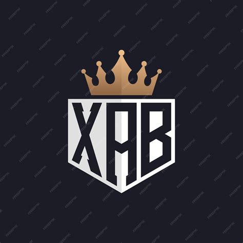 Premium Vector Luxury Xab Logo With Crown Elegant Initials Xab Letter Logo For Exclusive
