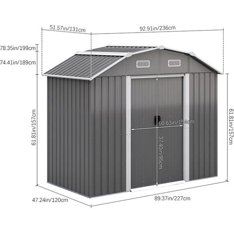 Heavy Duty Metal Garden Storage Shed