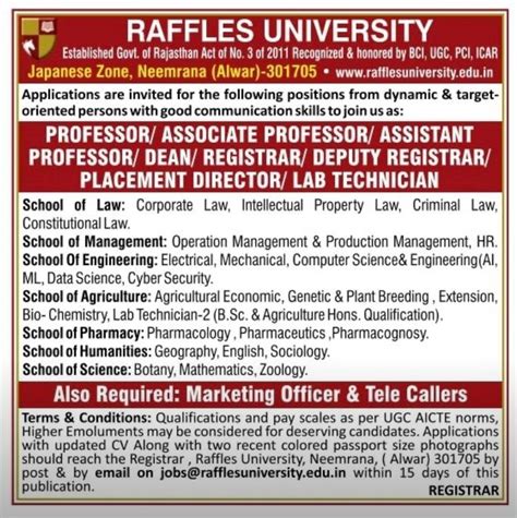 Vacancy Rafflesuniversity Jobs Deepika Yadav