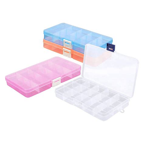 Estuche Organizador Con Compartimentos Pequeños 4 Cajas De Plástico