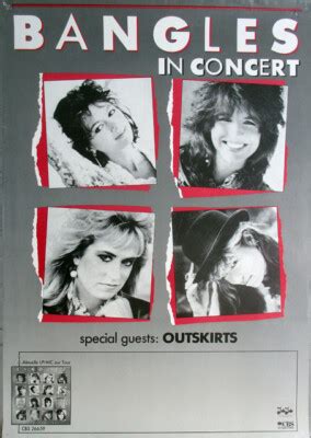 Bangles 1986 Plakat In Concert Different Light Tour Poster