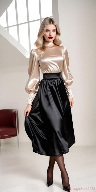 Cream Satin Blouse Tumbex