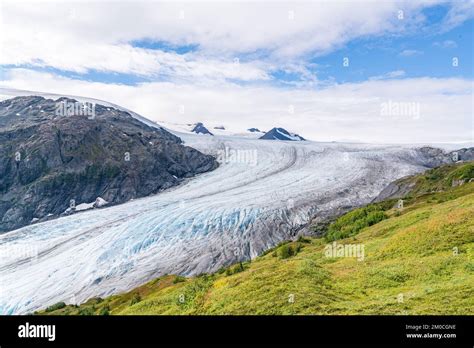 Exit Glacier And Harding Ice Field In Kenai Fjords National Park Near