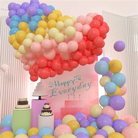 100pcs Rainbow Pastel Balloon Garland Kit Assorted Colors Macaron