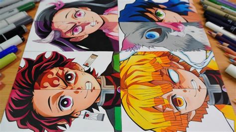 Drawing Tanjiro Nezuko Zenitsu And Inosuke With Their Battle Mode