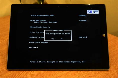 How To Configure Surface 3 UEFI BIOS Settings SurfaceTip