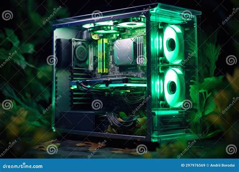 Internal Components Of Modern Desktop Computer Stock Illustration
