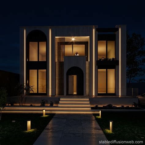 Create A Modern Building Realistic Render Must Be A Roofed Surface