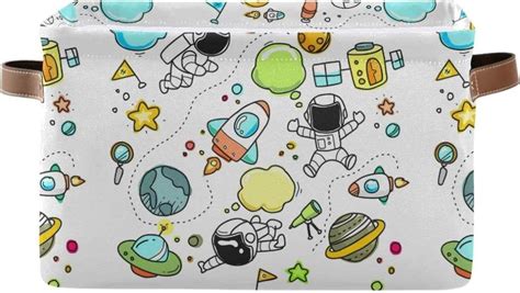 Gzhjmy Space Planet Rectangular Storage Bin Collapsible Toy Storage