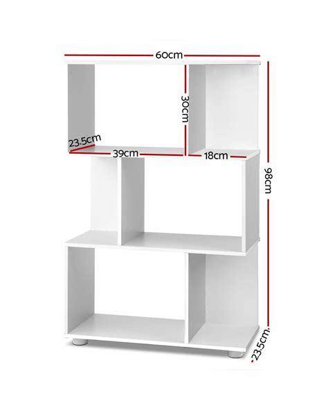 Artiss Bookshelf 3 Tiers Nina White Kmart
