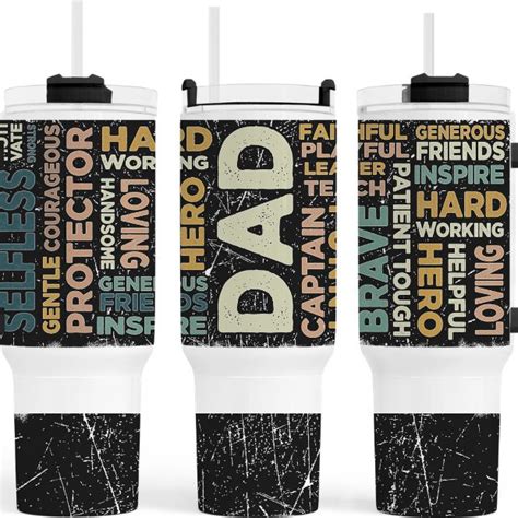 Hard Working Dad Great Amazing Dad 40 Oz Thirst Quencher Tumbler Dad