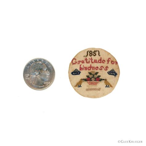 19th C Miniature Token Friendship Pocket Watch Sampler
