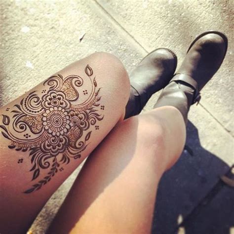 Amazing Thigh Henna Mehndi Tattoo Art Designs Thigh Henna Henna