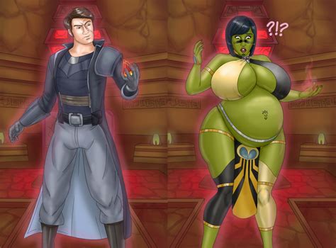 Rule 34 Alien Girl Alien Humanoid Ass Expansion Before And After Breast Expansion Clone Wars