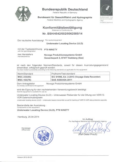 Nov Pt9 Ninety Bsh Approval Pdf