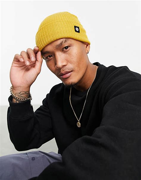 Element Flow Beanie In Yellow Asos